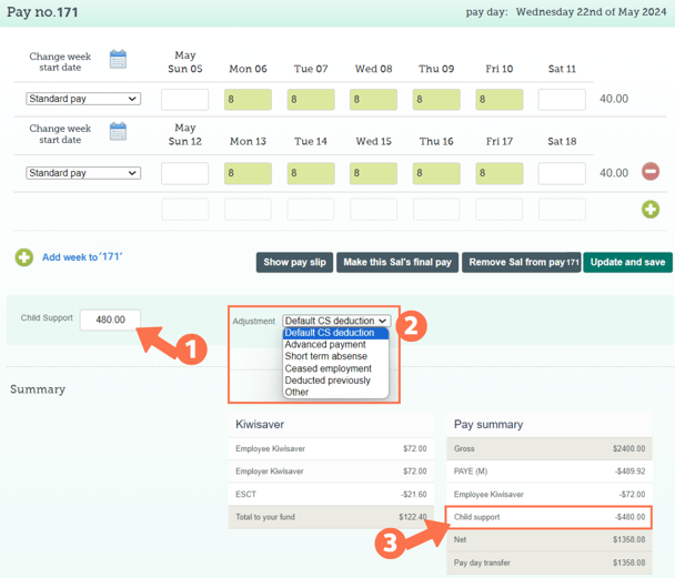 Child Support Deductions